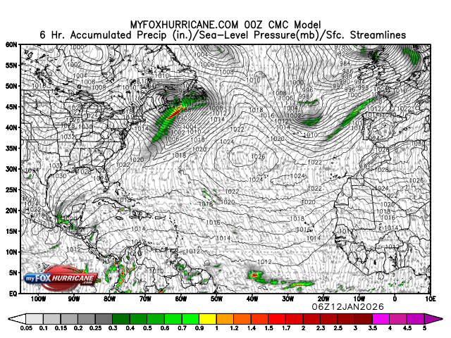 CMC Model Accumulated 6 Hr. Precip | Atlantic | Hurricane and Tropical ...